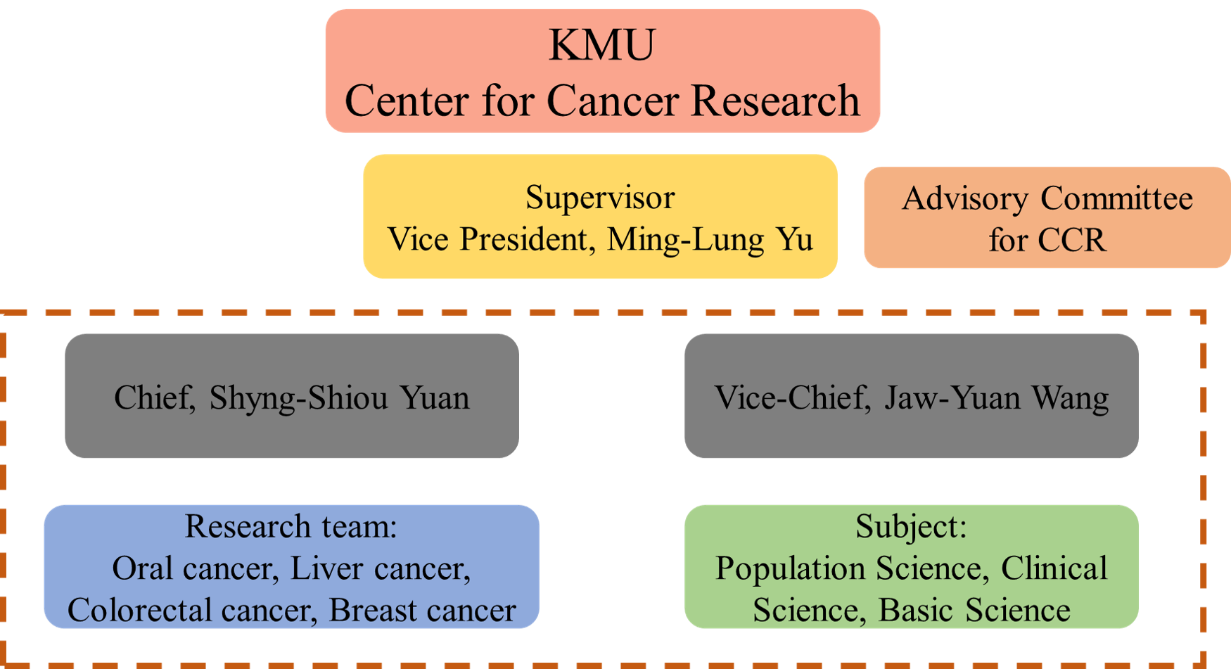高雄醫學大學 癌症研究中心 - Organization Chart